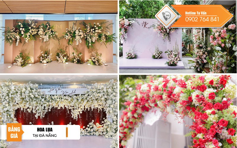 Hoa lụa Đà Nẵng, mẫu hoa giả trang trí cao cấp, đẹp, giá rẻ
