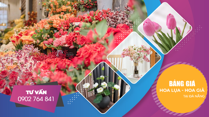 Hoa lụa Đà Nẵng, mẫu hoa giả trang trí cao cấp, đẹp, giá rẻ